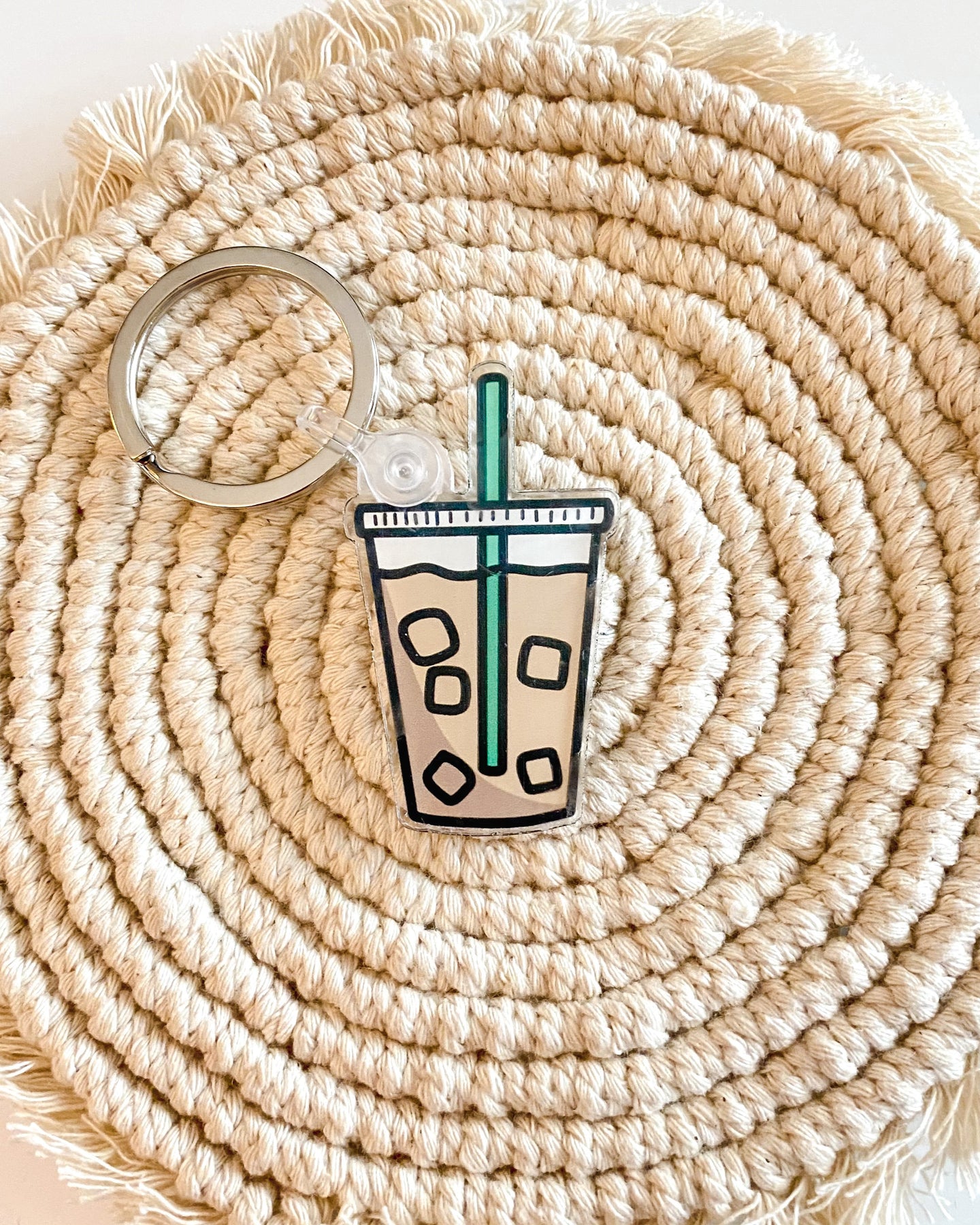 Iced Coffee Keychain – Over The Shop Boutique